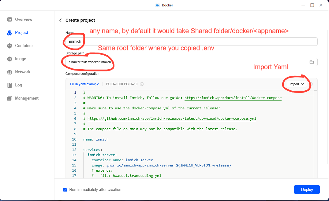 Install Immich on Ugreen NAS - The Easy way with GUI